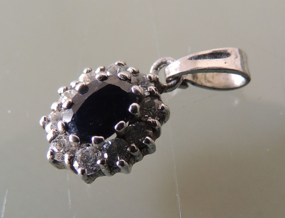 Saphir Anhänger Silber 925 | Kaufen auf Ricardo