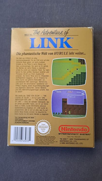 Zelda II The Adventure of Link NES Top Zustand Neu Ab 1.- (Gebraucht ...