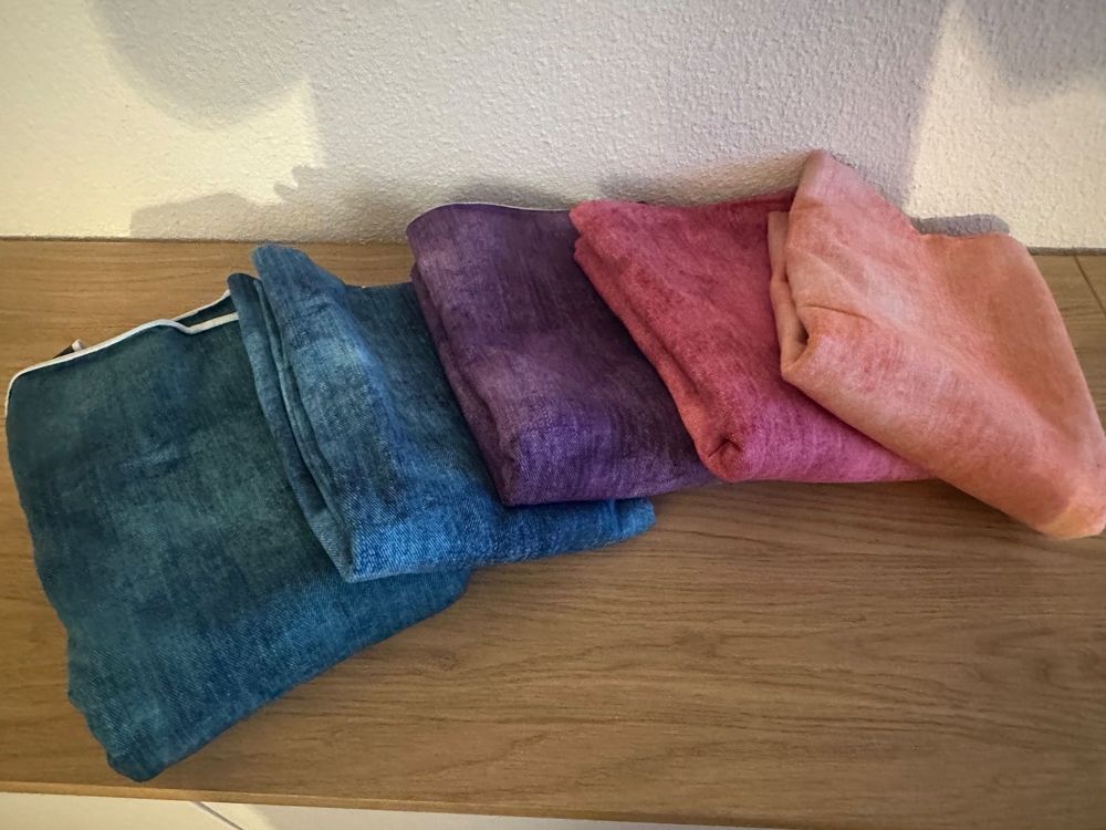 Stoff-Paket (Jeansoptik-Sommersweat, Staghorn, Stoffduo) (Neu (gemäss ...