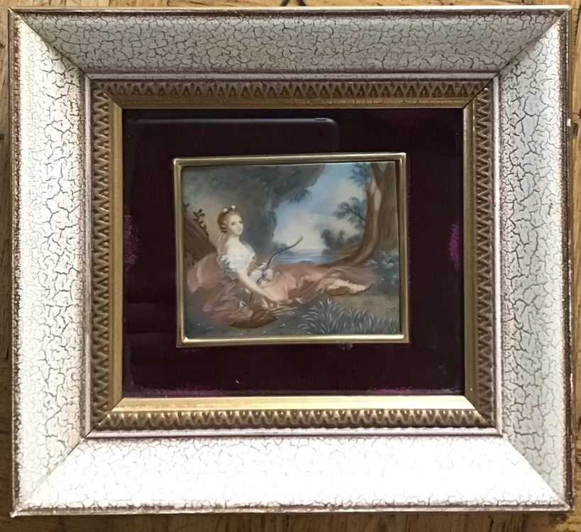 Antike Romantische Gemälde eine Dame | Kaufen auf Ricardo