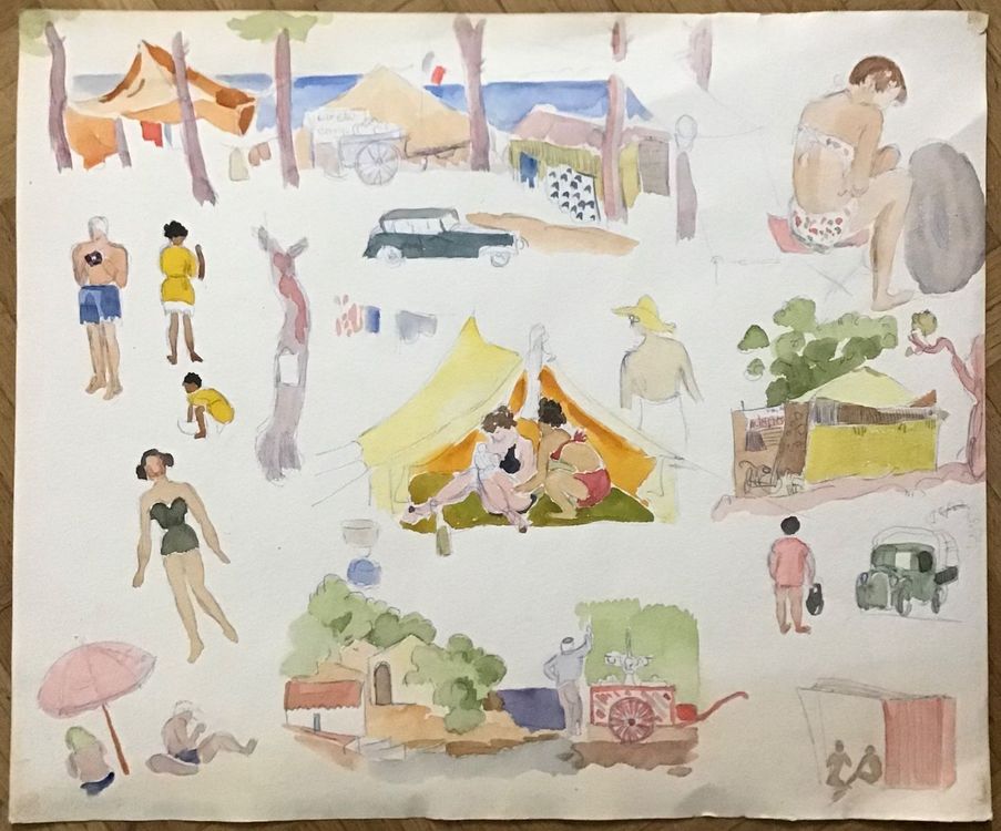 Maria UEBERSAX (1899-1989) Aquarell | Kaufen auf Ricardo