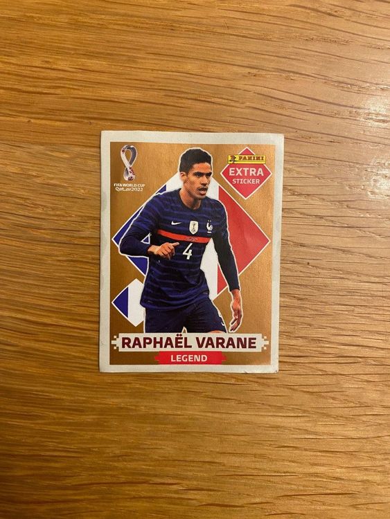 RAPHAEL VARANE Bronze Panini Extra Sticker WM 2022 | Kaufen auf Ricardo