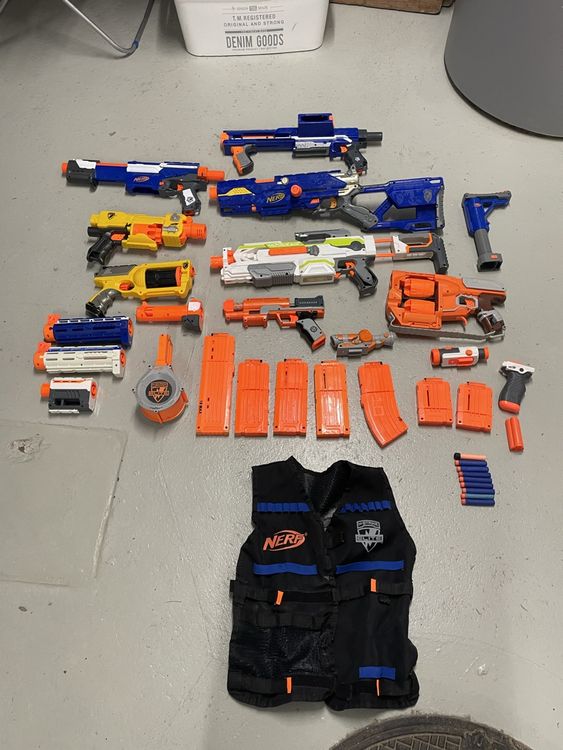 7 Nerf Guns plus Zubehör | Kaufen auf Ricardo