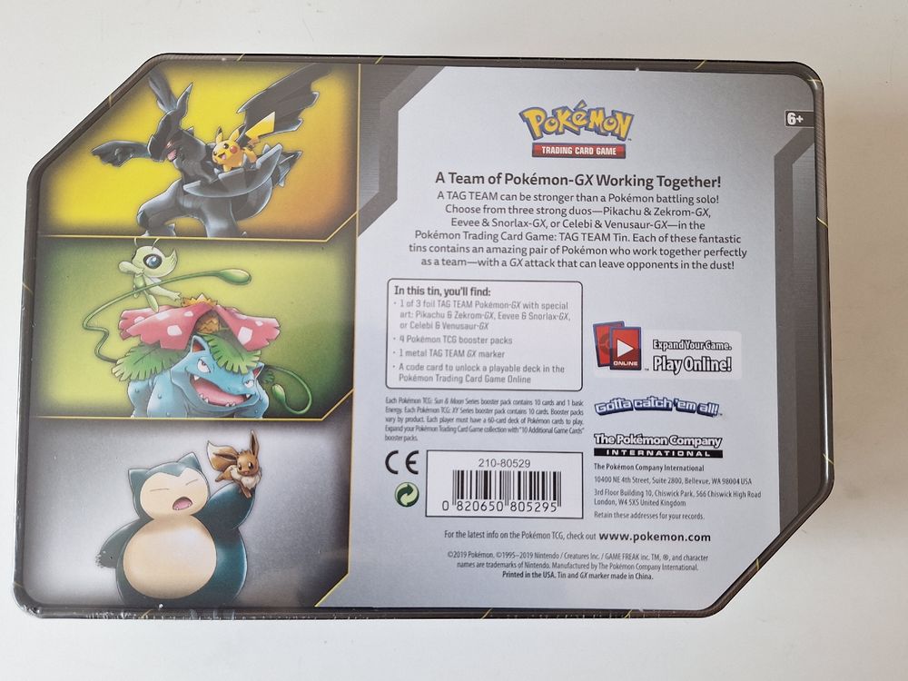 Pokemon Pikachu & Zekrom TAG Team Tin GX Box Englisch (Neu (gemäss ...