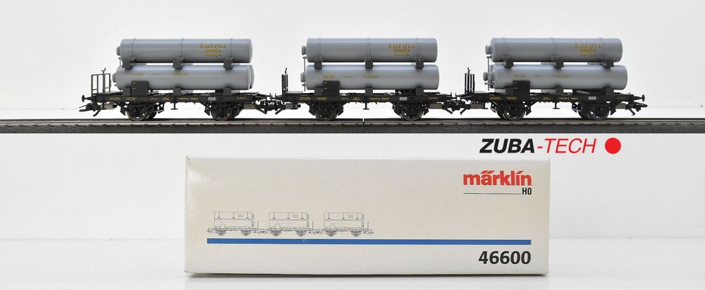 Märklin 46600 Wagen-Set Gaswagen der K.Bay.Sts.B H0 GS OVP (Neu (gemäss ...