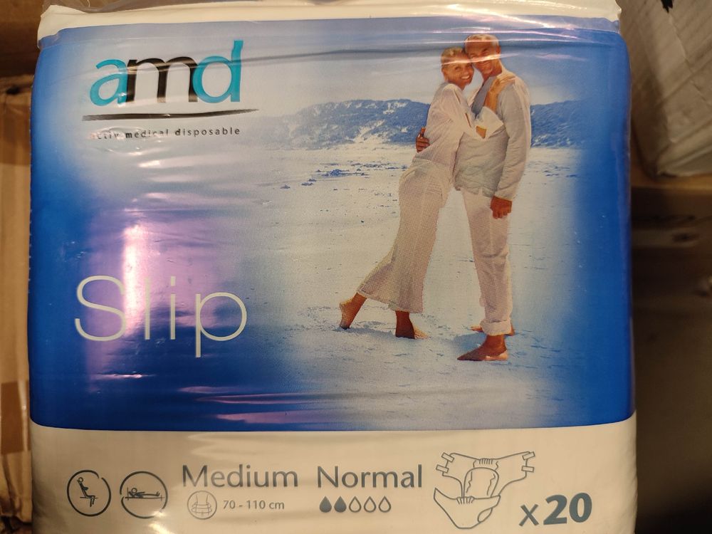 Inkontinenz Slip Windeln Erwachsene AMD Slip Normal (Neu und originalverpackt) in Elfingen für ...