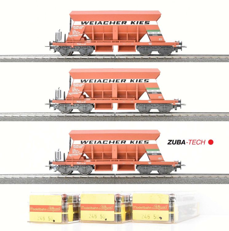 Liliput 3x Waiacher Kieswagen der SBB H0 WS mit OVP | Kaufen auf Ricardo