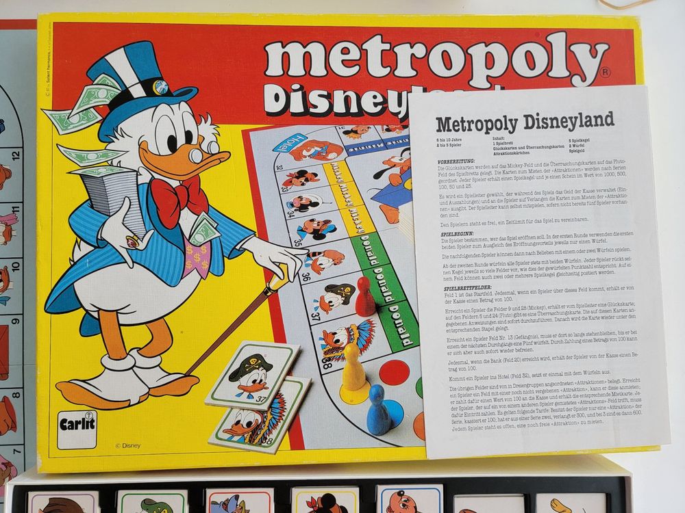 METROPOLY DISNEYLAND BRETTSPIEL 1988 | Kaufen auf Ricardo