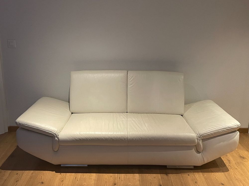 2er Ledersofa weiss | Kaufen auf Ricardo