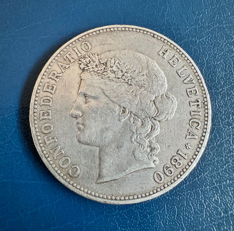 Schweizer 5 Franken 1890 Silber ss 🇨🇭 (Gebraucht) in Ebikon für CHF 180 ...