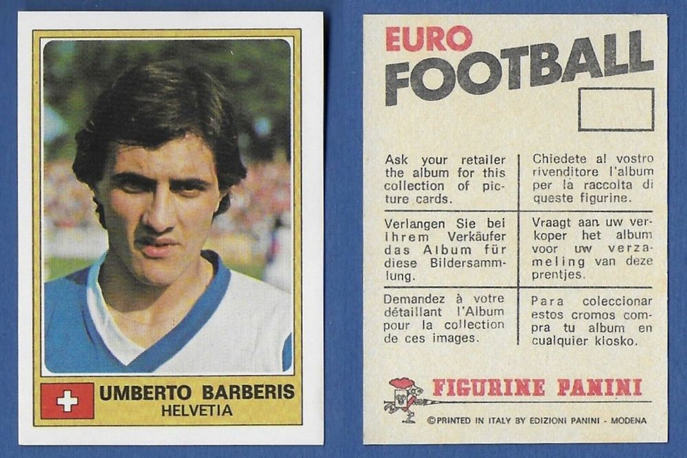 Panini Euro Football 1976 Umberto Barberis (Neu (gemäss Beschreibung ...