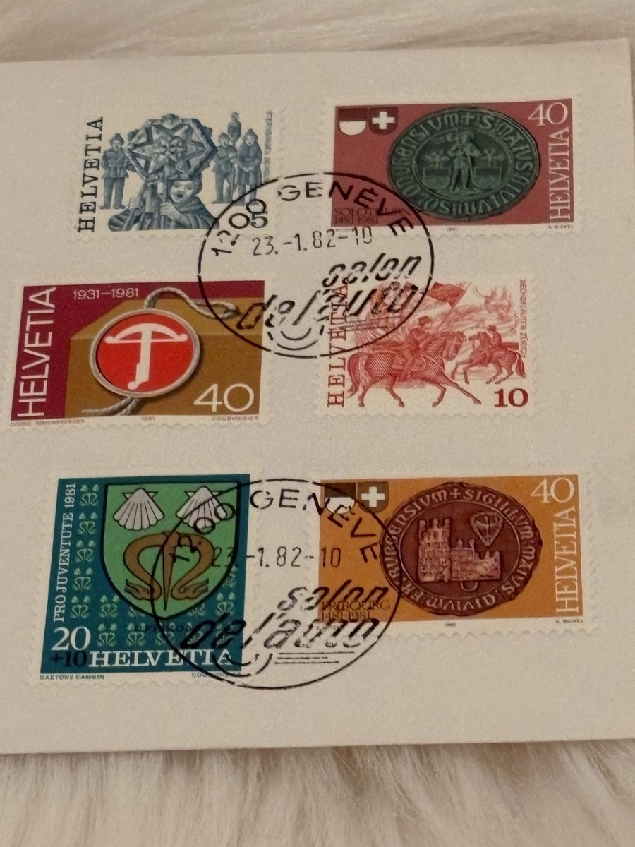 Salon de l’auto Genève 1982, enveloppe timbrée, oblitérée (D'occasion ...