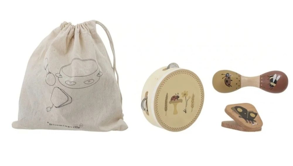 Bloomingville Kinder Musikinstrument Driss, braun, Sperrholz (Neu und ...