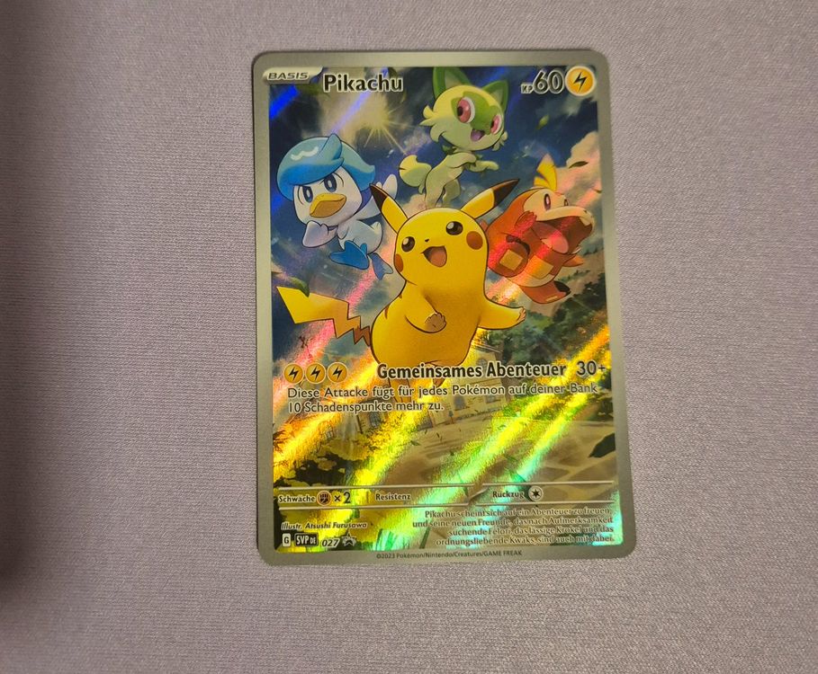 Pikachu Promo Full Art 027 Deutsch (Neu (gemäss Beschreibung)) in ...