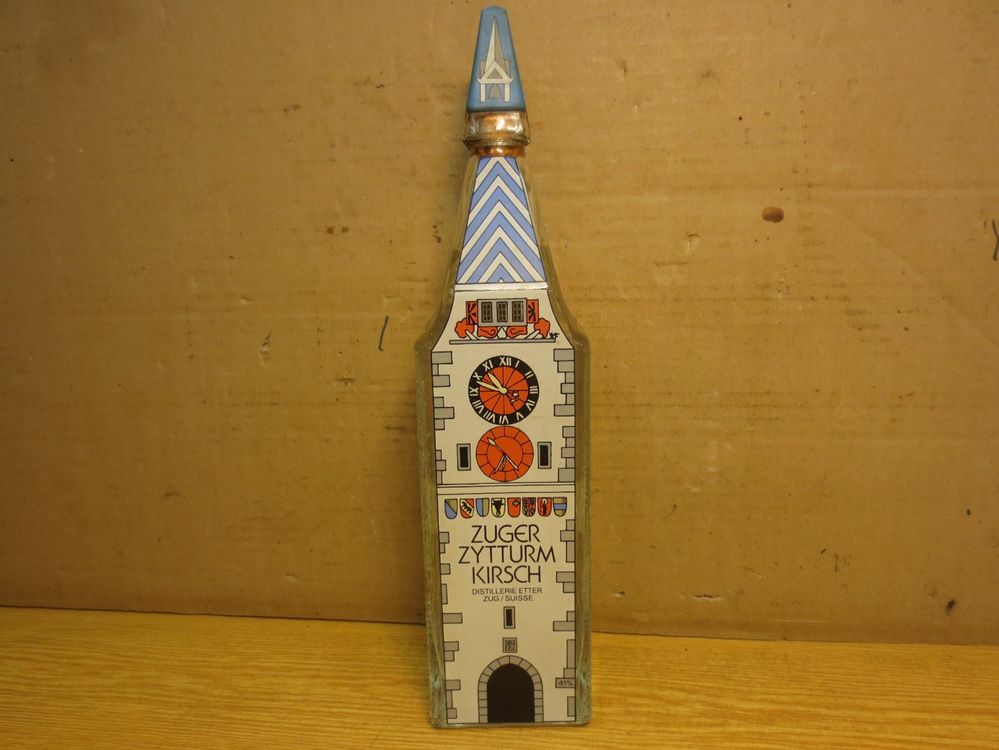 Etter Zuger Zytturm Kirsch 41Vol. 75cl. von 1974 RARITÄT !! (Neu und originalverpackt) in ...