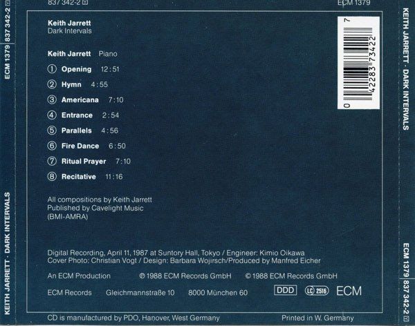 Keith Jarrett [ECM] Dark Intervals | Kaufen auf Ricardo