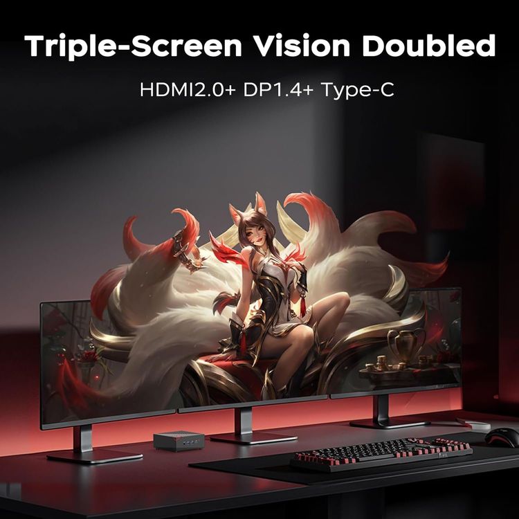 Top Mini PC Ryzen 7 5825U 32GB RAM 512GB SSD Triple Display (Neu und ...