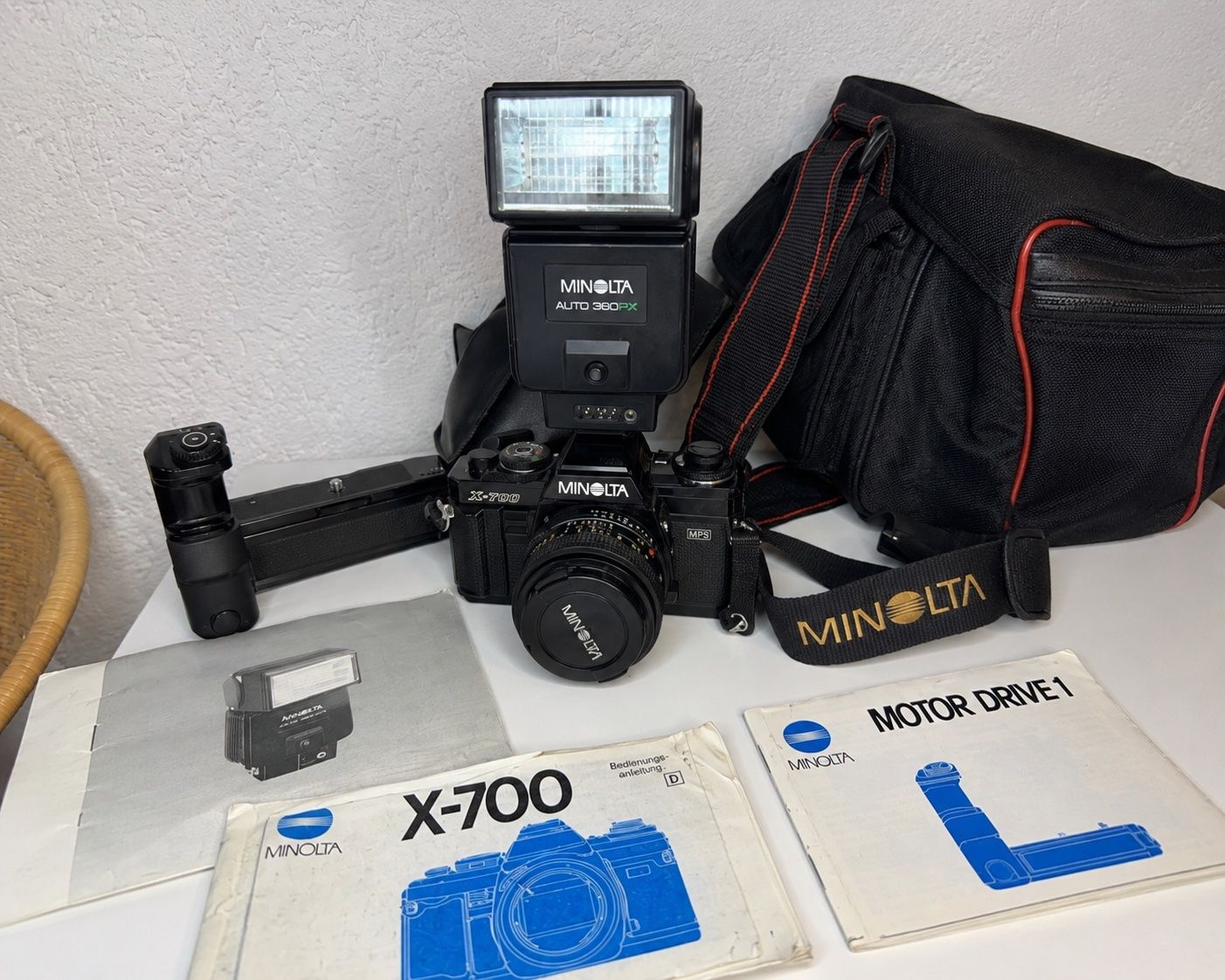 Minolta X-700 argentique vintage avec flash et accessoires (D'occasion ...