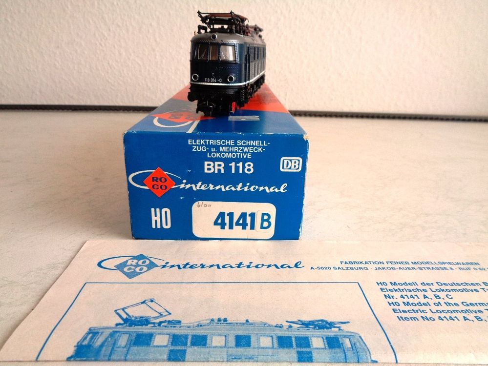 Roco 4141B DB E-Lok blau, BR 118 DC / analog mit OVP (Gebraucht) in für ...