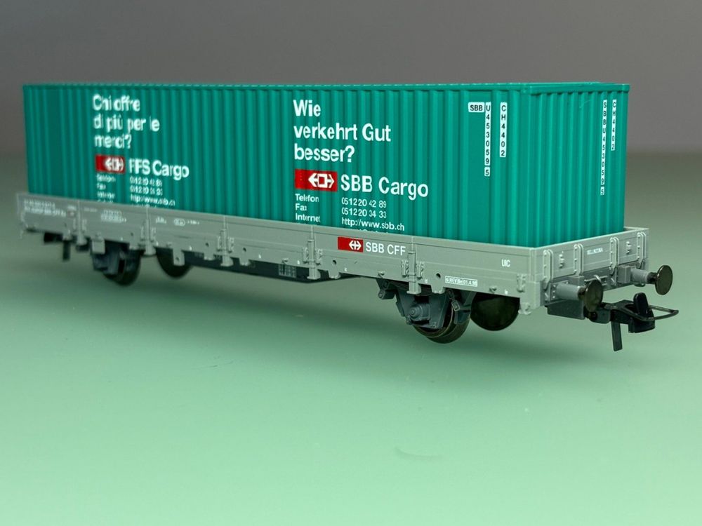 AKU Roco Suisse CFF Ks à ranchers + Container SBB FFS Cargo (Neu ...