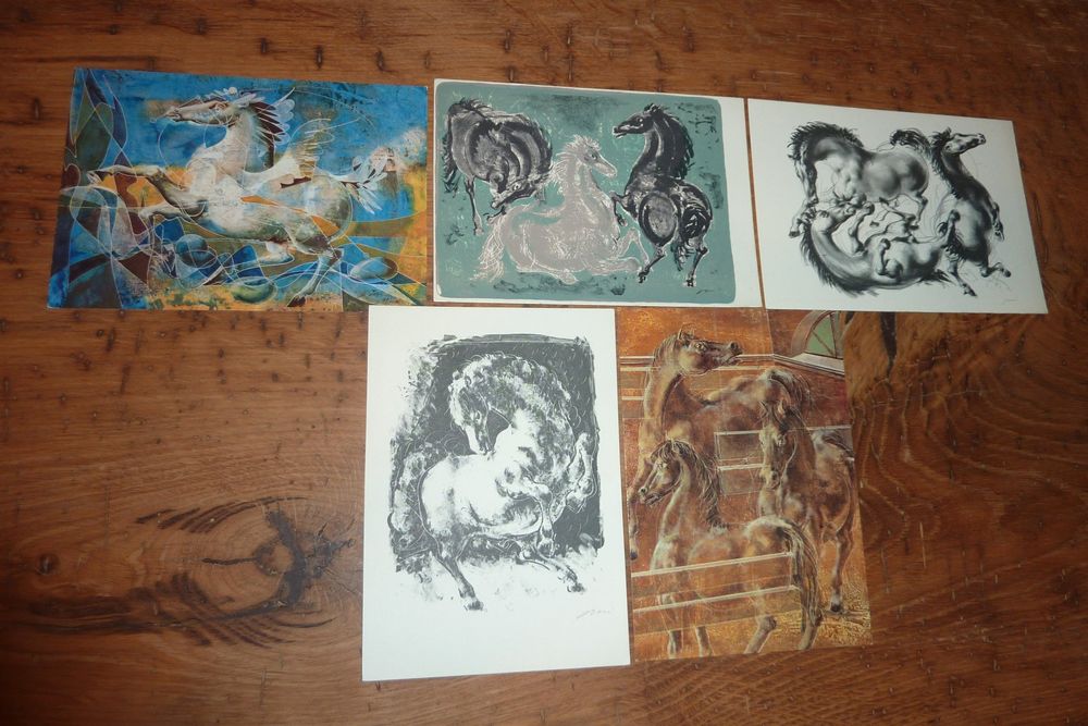 Hans Erni,Künstler,Pferde, Lot à 5 Ex, 1960 & 1987 | Kaufen auf Ricardo