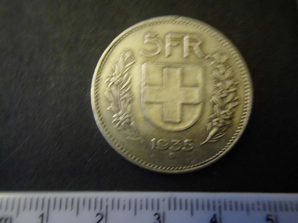 Schweiz 1935, 5 Franken - Silber (Gebraucht) in Hinterforst für CHF 8 – mit Lieferung auf ...