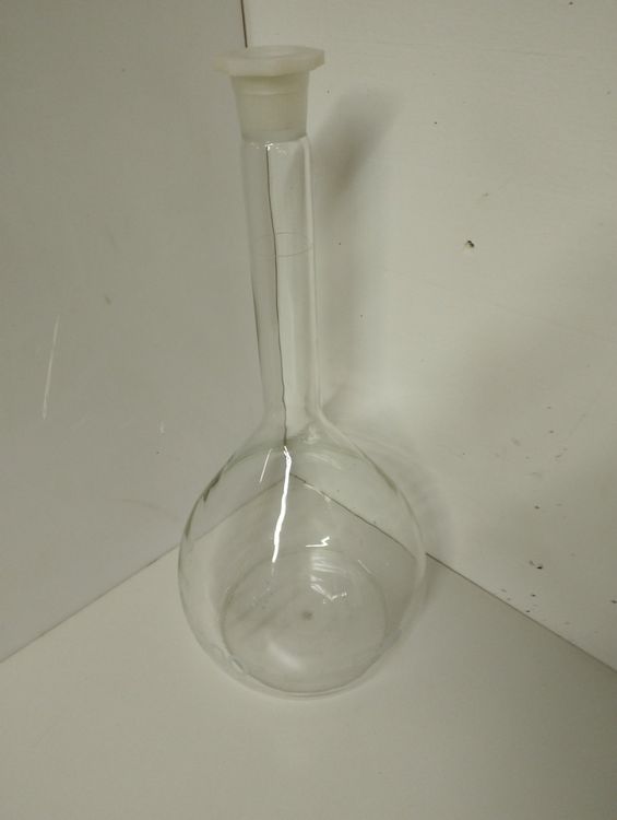Messkolben DURAN Klasse B, 5000 ml, 34/35 mit PE Stopfen (Gebraucht) in ...