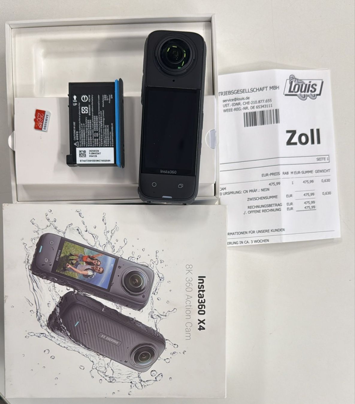 INSTA360 ONE X4 360°ACTIONCAM&INSTA360 MOTORCYCLE MOUNT KIT (Gebraucht ...