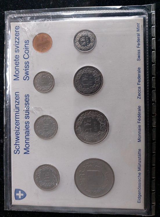 Münzsatz Schweiz 1978 stgl. (Neu (gemäss Beschreibung)) in Arch für CHF 26 – mit Lieferung auf ...