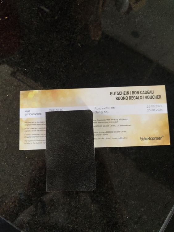 Ticketcorner Gutschein 50.- CHF, gültig bis 25.08.2024 | Kaufen auf Ricardo