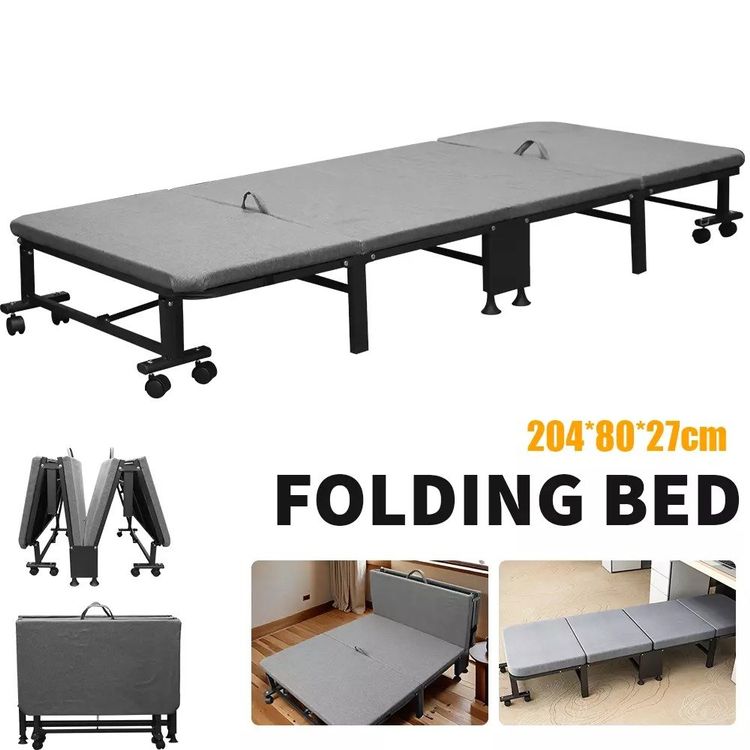 204cm Gästebett klappbar 2-in-1 Klappbett Verstellbare Kopft (Neu ...