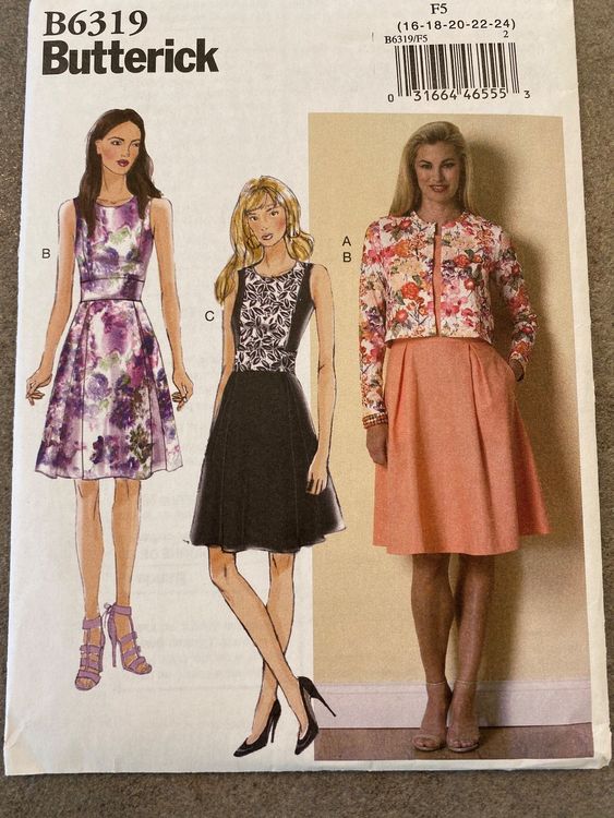 Butterick 6319 Damenkleid Schnittmuster | Kaufen auf Ricardo