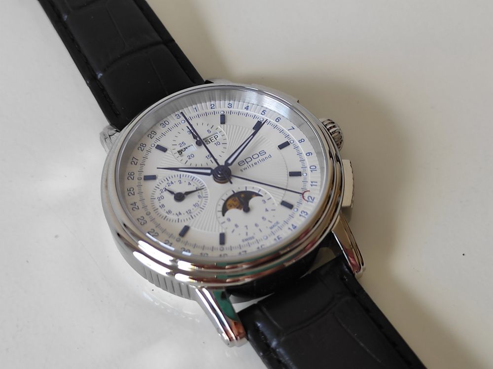 EPOS-Chronograph Mondphase, Klassiker-Werk VJ, NEU ! Papiere (Neu und ...