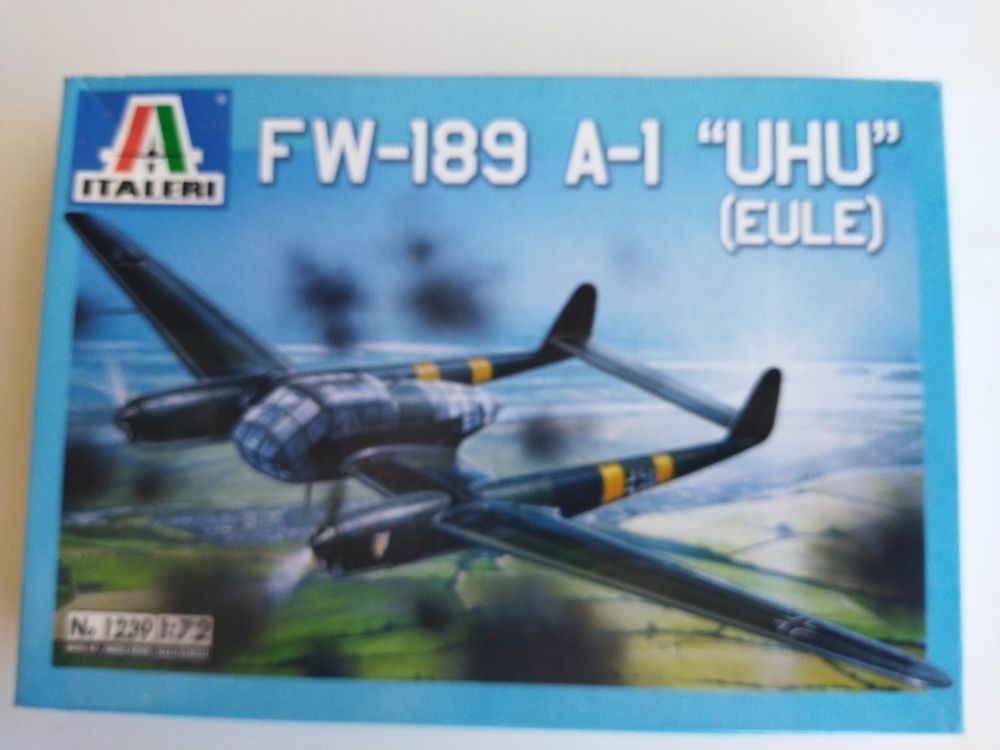 Focke-Wulf FW-189 A-1, deutsche Luftwaffe von Italeri 1/72 (Neu und originalverpackt) in La ...