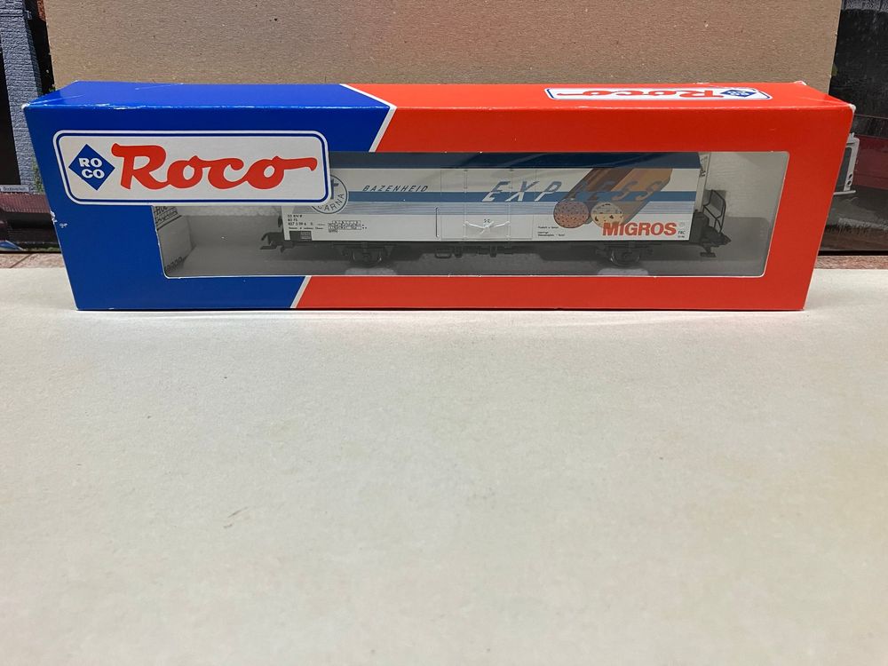 Roco 46557 FS Maschinenkühlwagen Migros Bazenheid,, H0 GS (Gebraucht ...