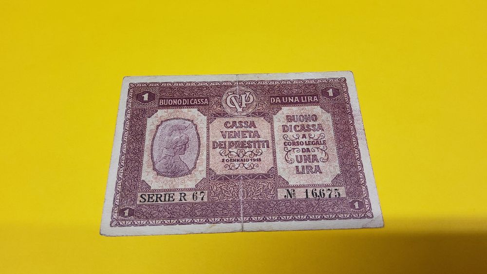 Alte 1 Lira Note von 1918 - Ein Sammlerstueck fuer Sie! (Gebraucht) in ...