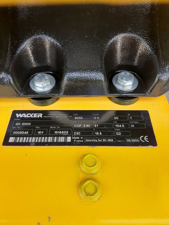 Stromgenerator Stromerzeuger Wacker Honda GV5000 3.9kW 230V | Kaufen ...