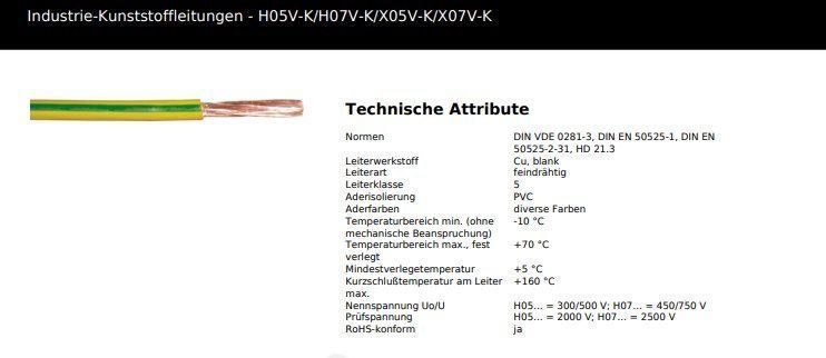 100m T-Litze 6mm2 verschiedene Farben (Neu und originalverpackt) in ...