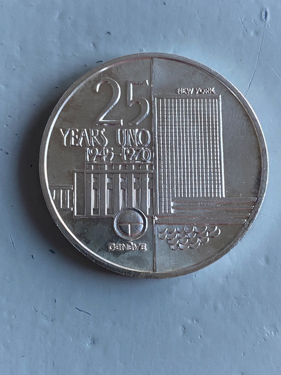 Silbermedaille 25 Jahre UNO 20 Gramm | Kaufen auf Ricardo
