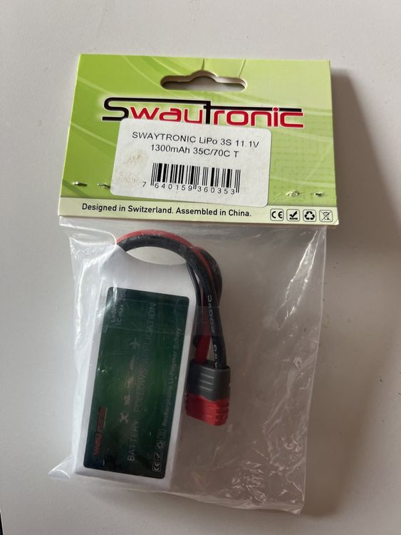 Swaytronic LiPo 3S 11.1V 1300mAh 35C/70C T-Plug Akku NEU! | Kaufen auf Ricardo