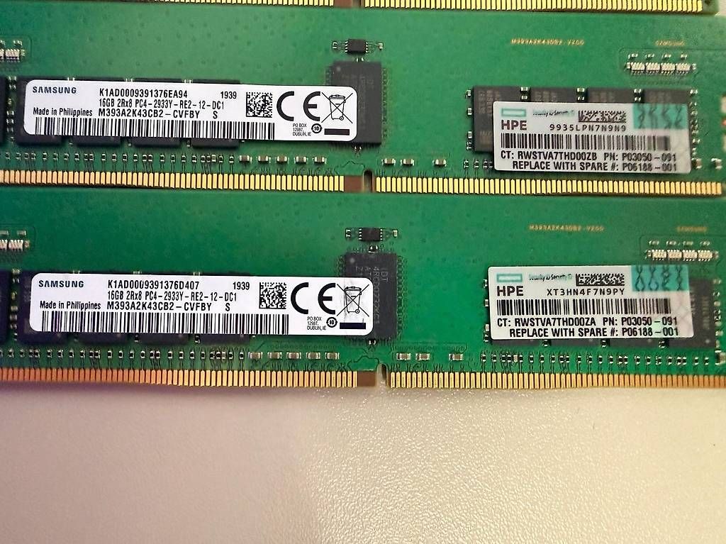 4x 16GB (64GB) DDR4 ECC 2933 RAM Server, Workstation (Gebraucht) in ...