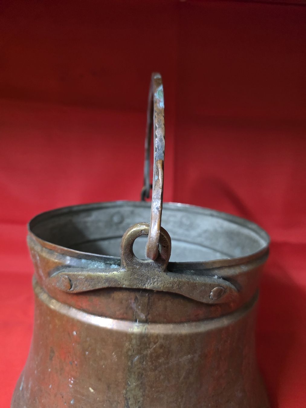 VINTAGE - Chaudron en cuivre fait main avec anse forgée (D'occasion) à ...