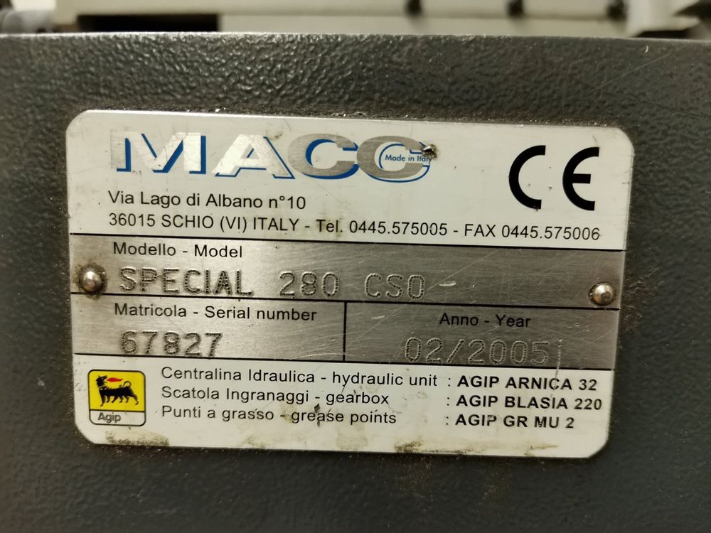 Metall Bandsäge MACC 280 Special CSO (Gebraucht) in Widnau für CHF 2100 ...