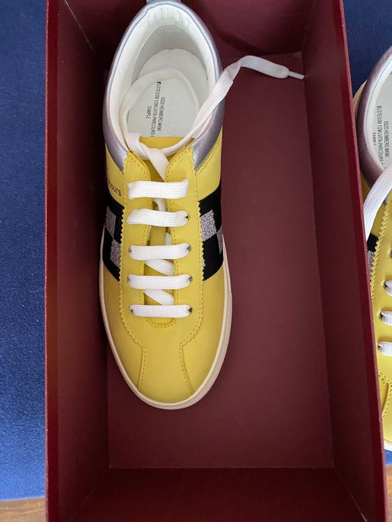 Bally Sneaker SEFIA 39 gelb grob gerippt, Wildleder-Look (Neu und ...