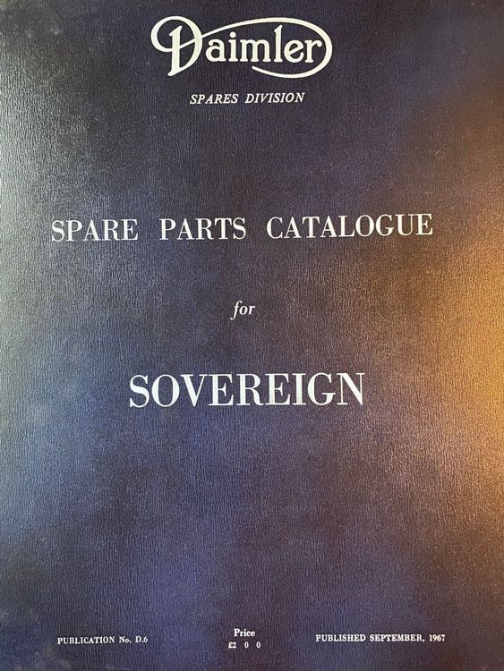 Daimler SOVEREIGN SPARE PARTS CATALOGUE | Kaufen auf Ricardo