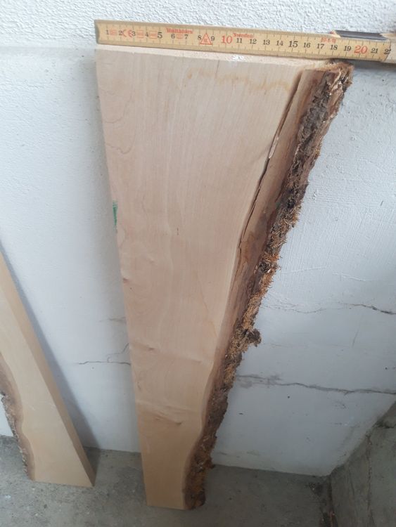 Holz Latte unverarbeitet mit Rinde Moos Landhaus Shabby Boho (Gebraucht ...