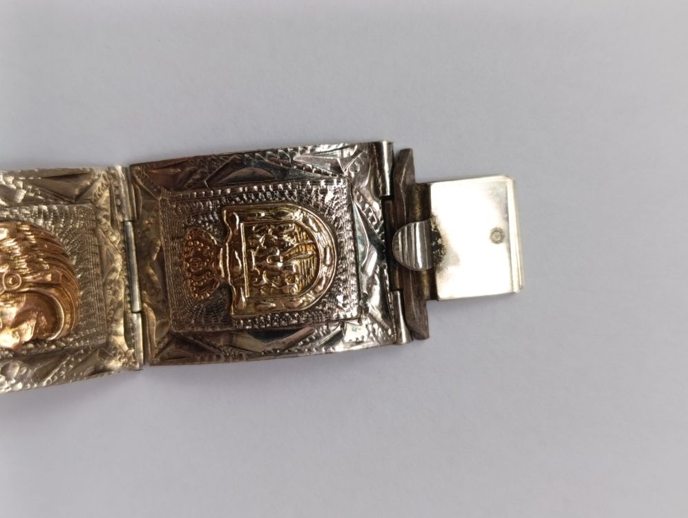 Bracelet Vintage en Argent avec Motifs dorés Aztèques (D'occasion) à Genève pour CHF 165 – avec ...