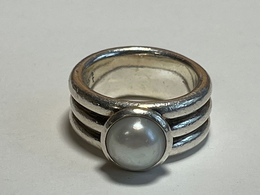 SILBERRING 925 mit echter Perle | Kaufen auf Ricardo