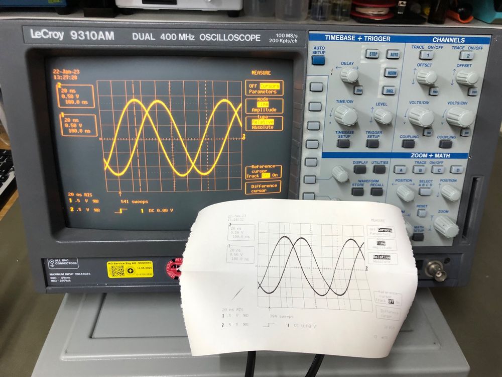 LeCroy 9310AM Dual 400MHz Oscilloscope mit Thermodrucker (Gebraucht) in ...