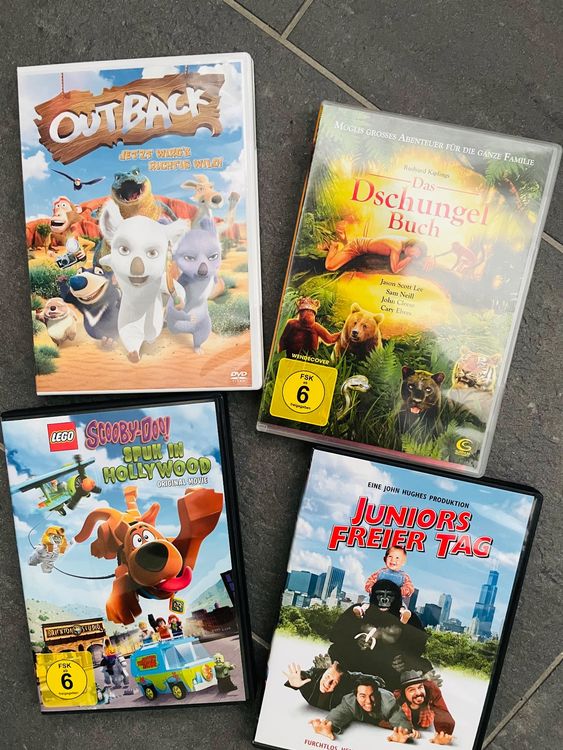 DVD 4er Set - Dschungelbuch - Junior - Outback - Scooby-Doo (Gebraucht ...
